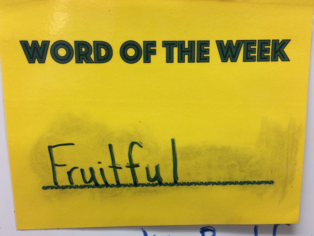 Word of the Week: Fruitful | Bibleway Christian Academy